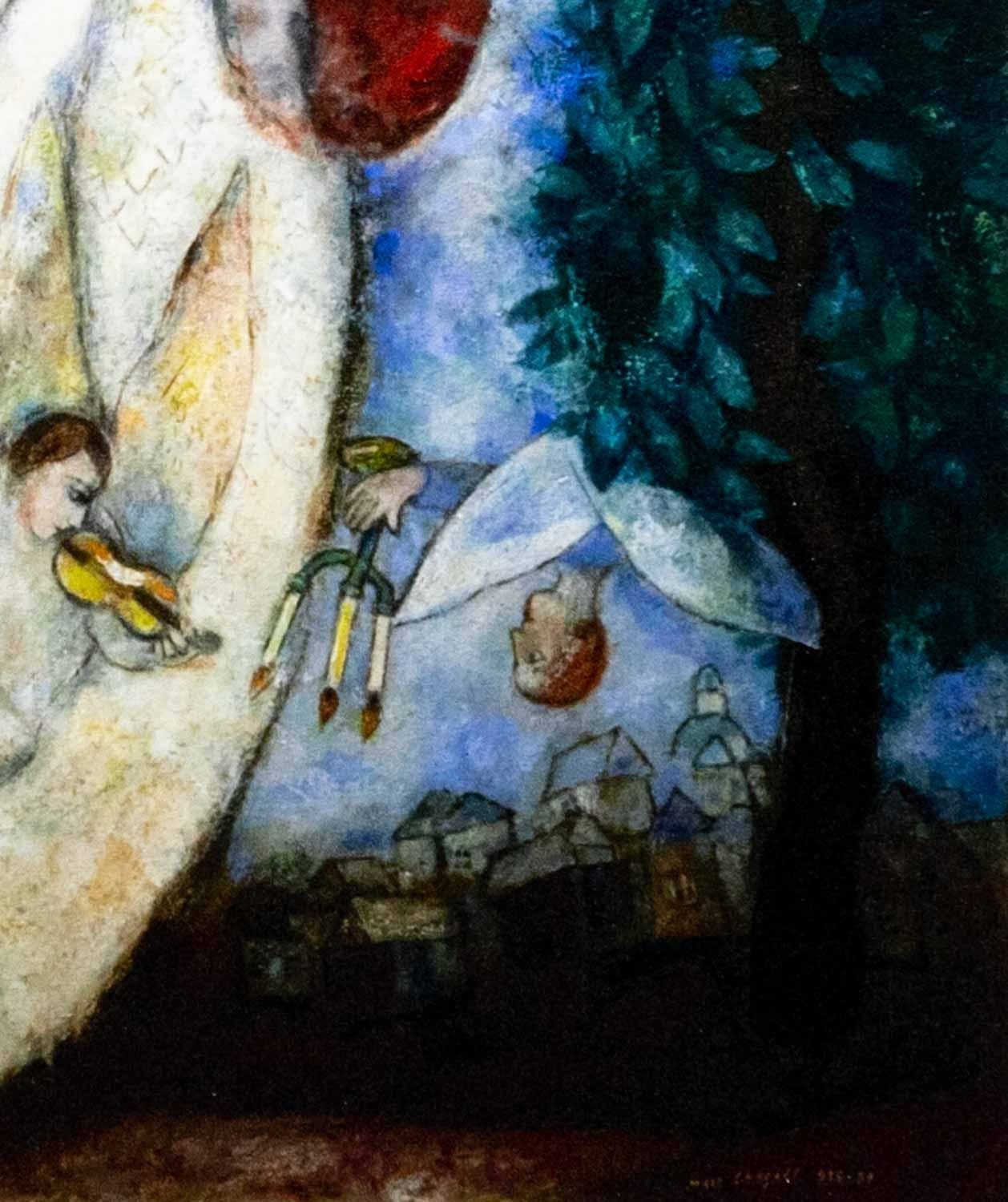 Marc Chagall | Bride and Groom of the Eiffel Tower | MutualArt