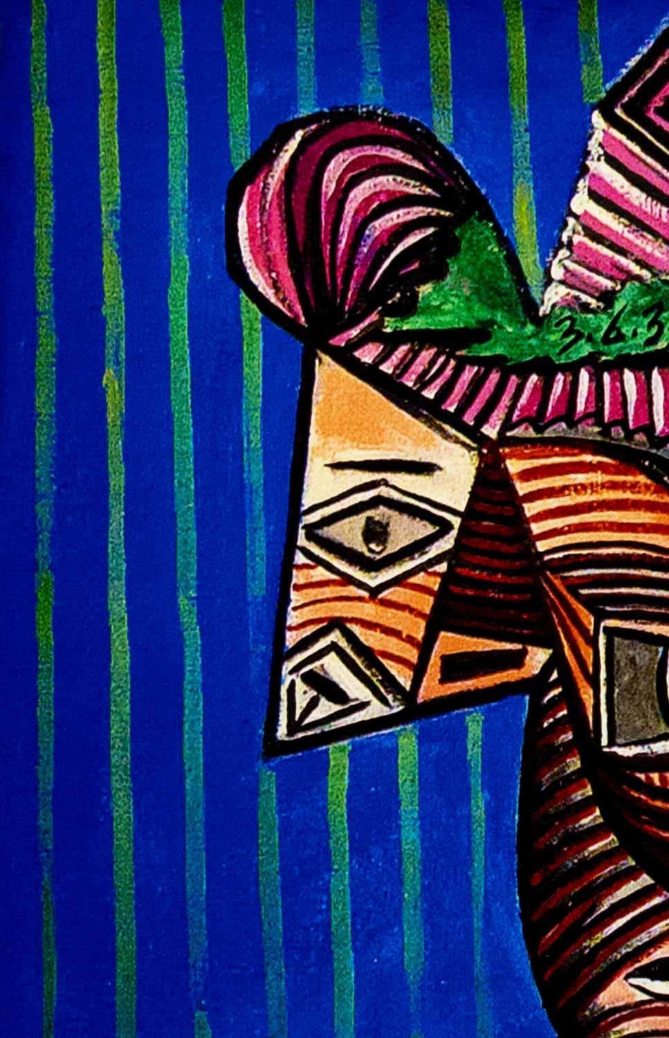 Pablo Picasso | Woman With a Striped Hat | MutualArt