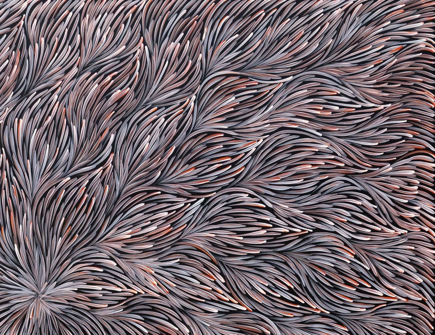 Patrick Rumble Kemarre | Bush Leaves (2021) | MutualArt