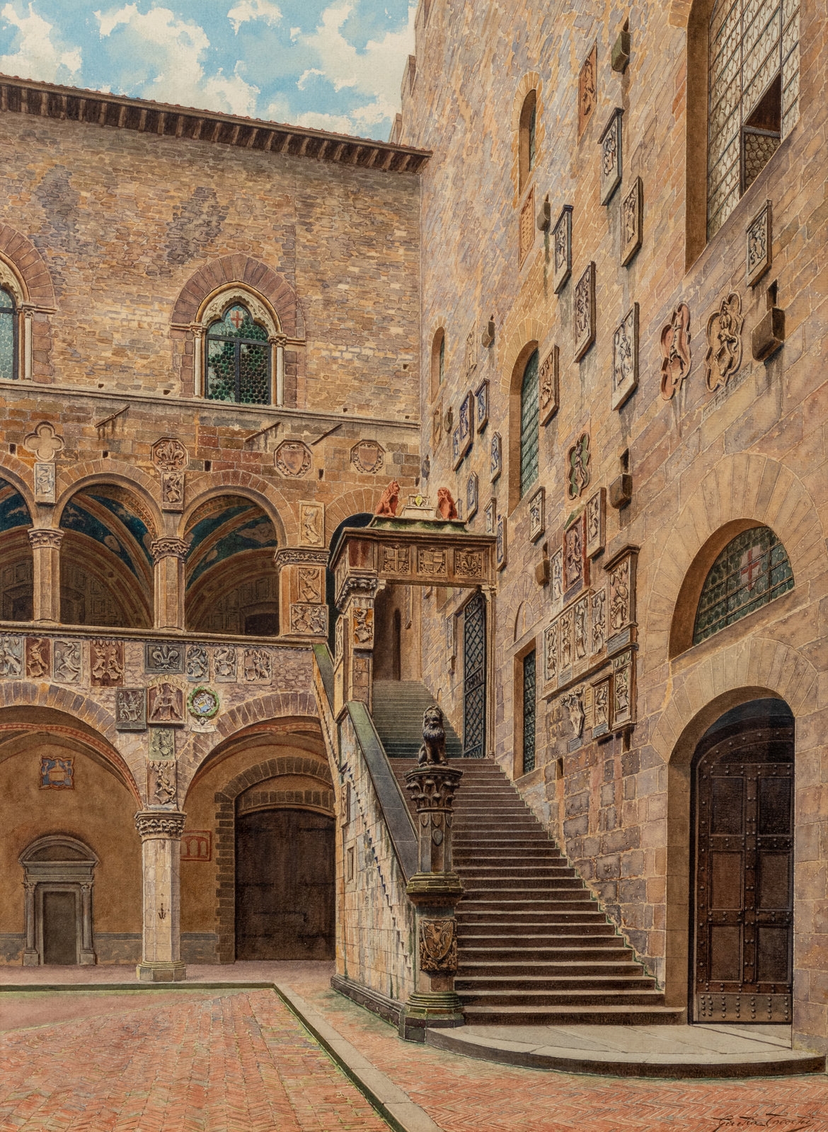 Giulia Cecchi | Courtyard of the Palazzo del Bargello, Florence | MutualArt