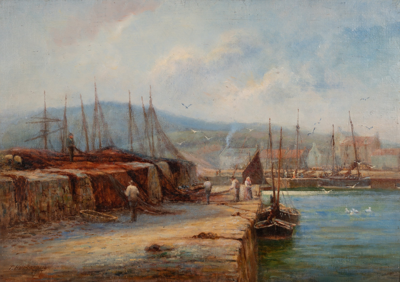 Thomas Hale Sanders | Harbor Scene (1907) | MutualArt