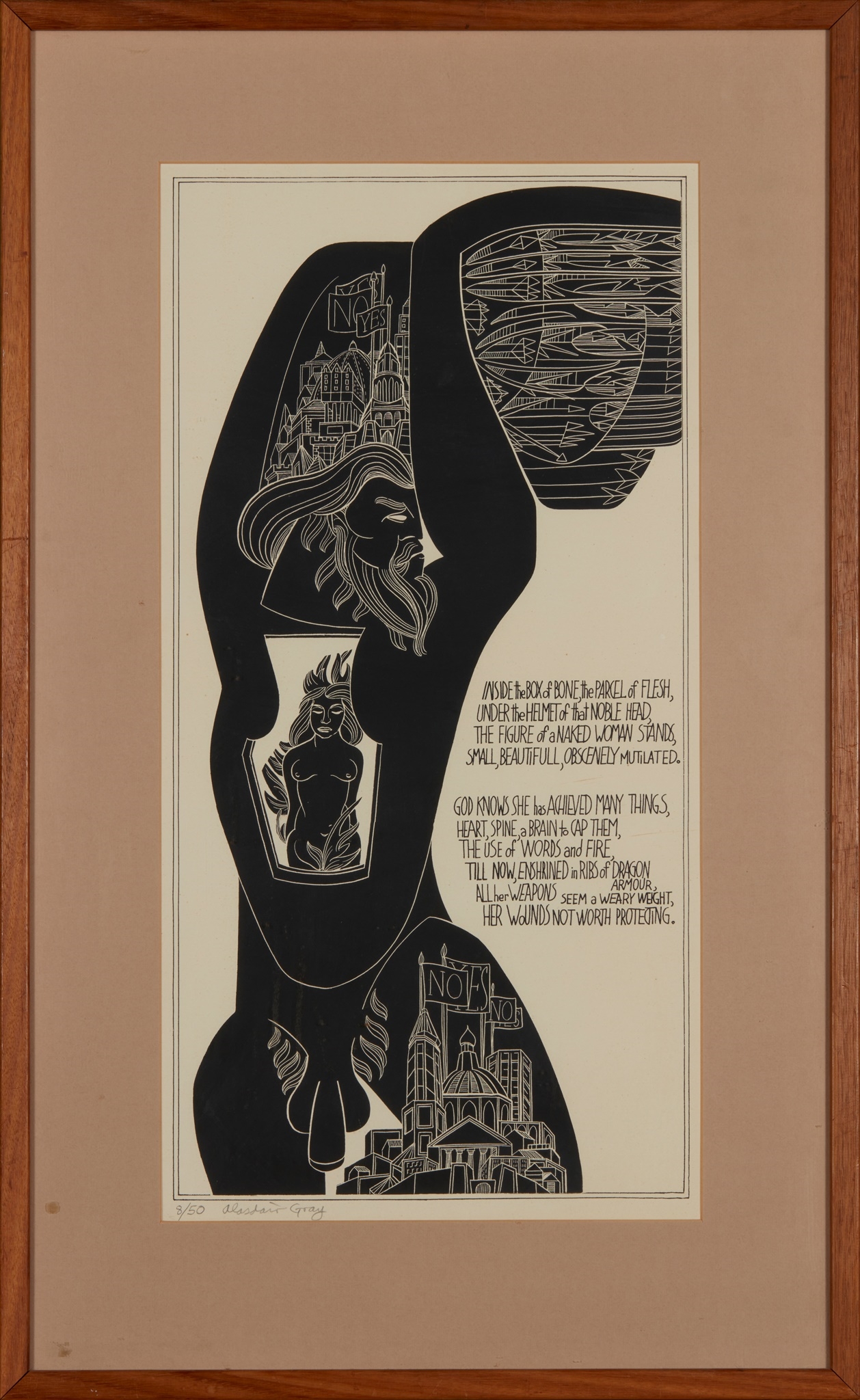 Alasdair Gray | INSIDE THE BOX OF BONE... | MutualArt