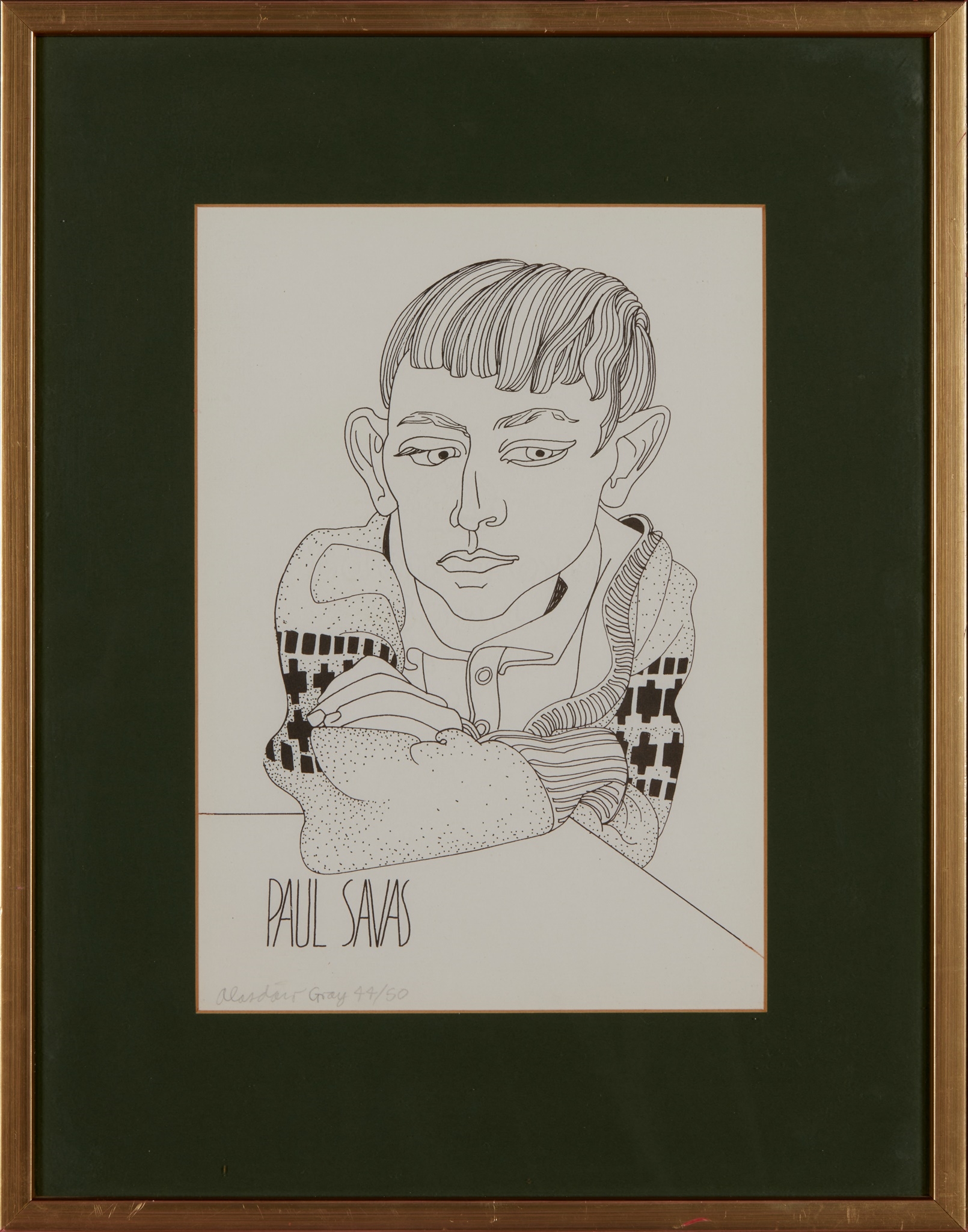 Alasdair Gray | PORTRAIT OF PAUL SAVAS | MutualArt