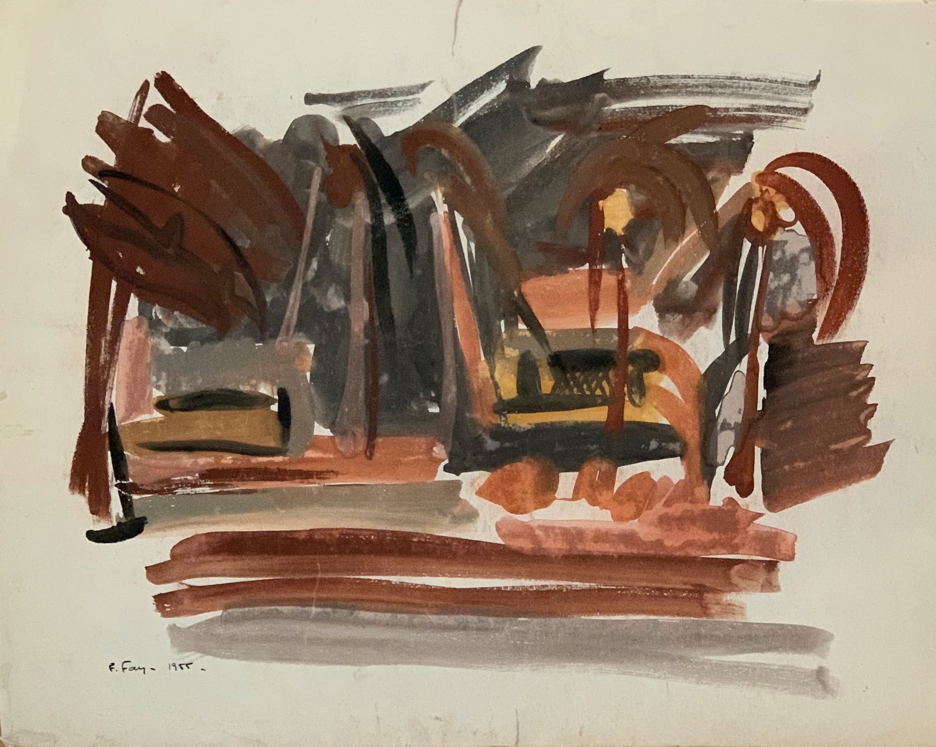 Franck Fay | The beach in Tahiti (1956) | MutualArt