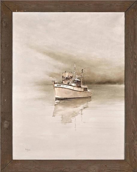 Robin Kearney | Fishing Boat on Grey Seas (1980) | MutualArt