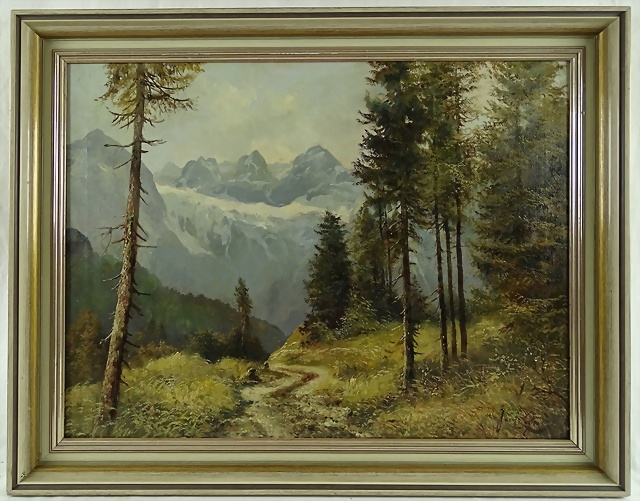 Josef Kugler | Alpen - Waldlandschaft | MutualArt