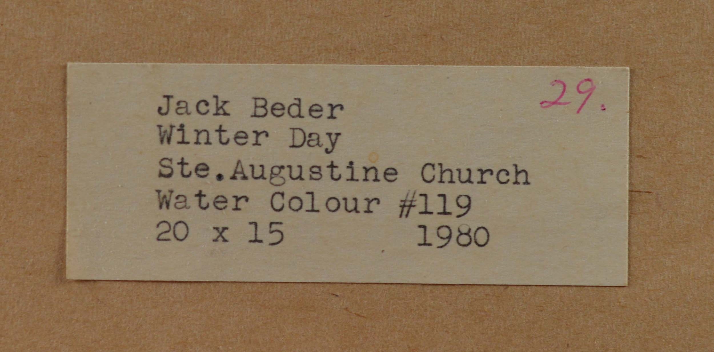 Jack Beder | Winter Day (1980) | MutualArt