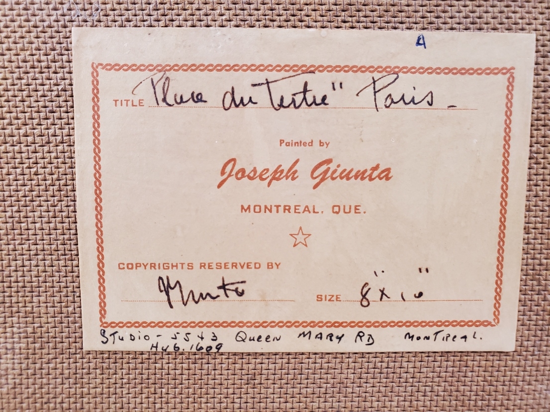 Joseph Giunta | Place du Tertre | MutualArt