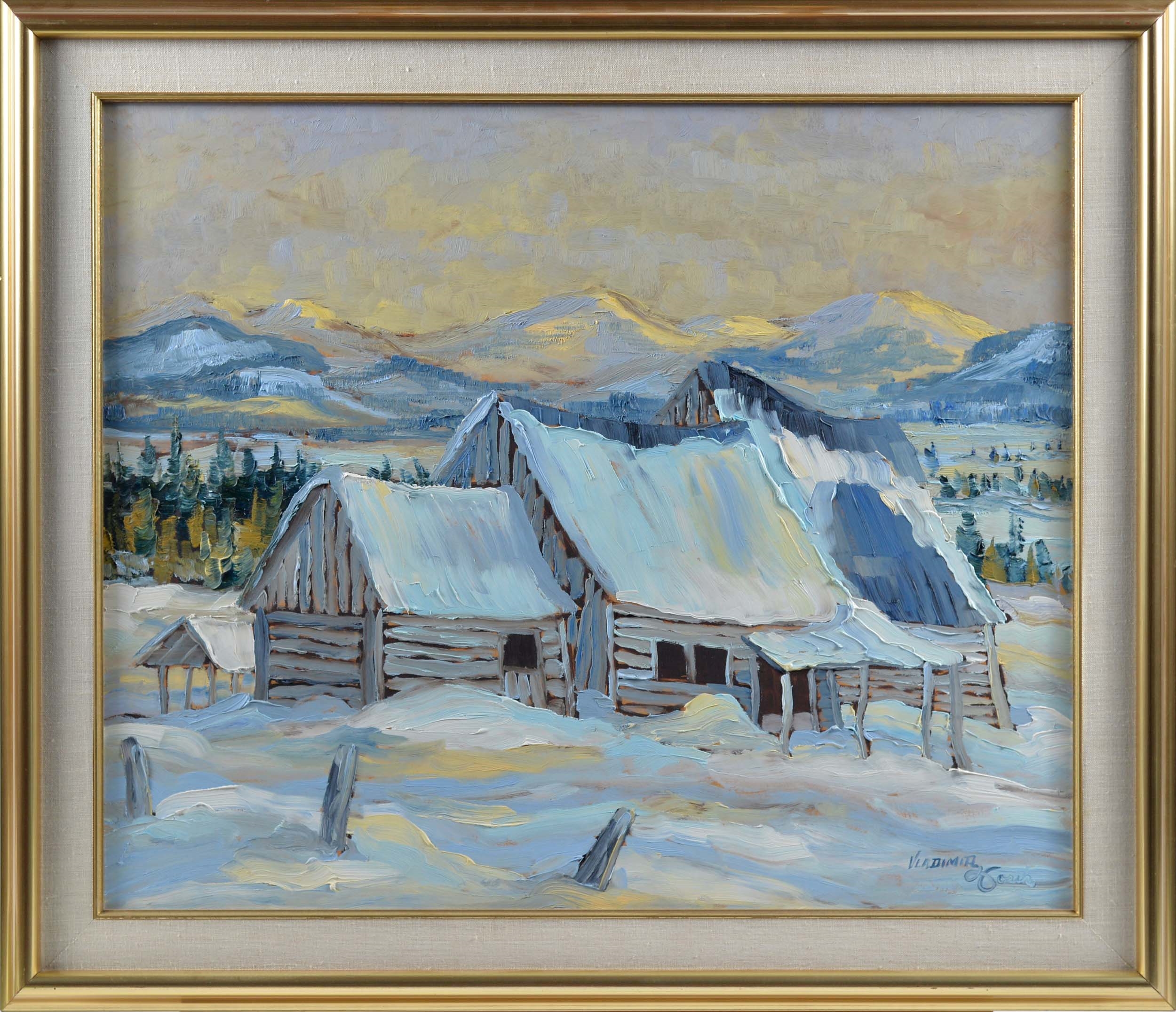 Vladimir Horik | Maison en hiver | MutualArt