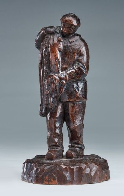 Auguste Cornu | Marin portant son filet | MutualArt