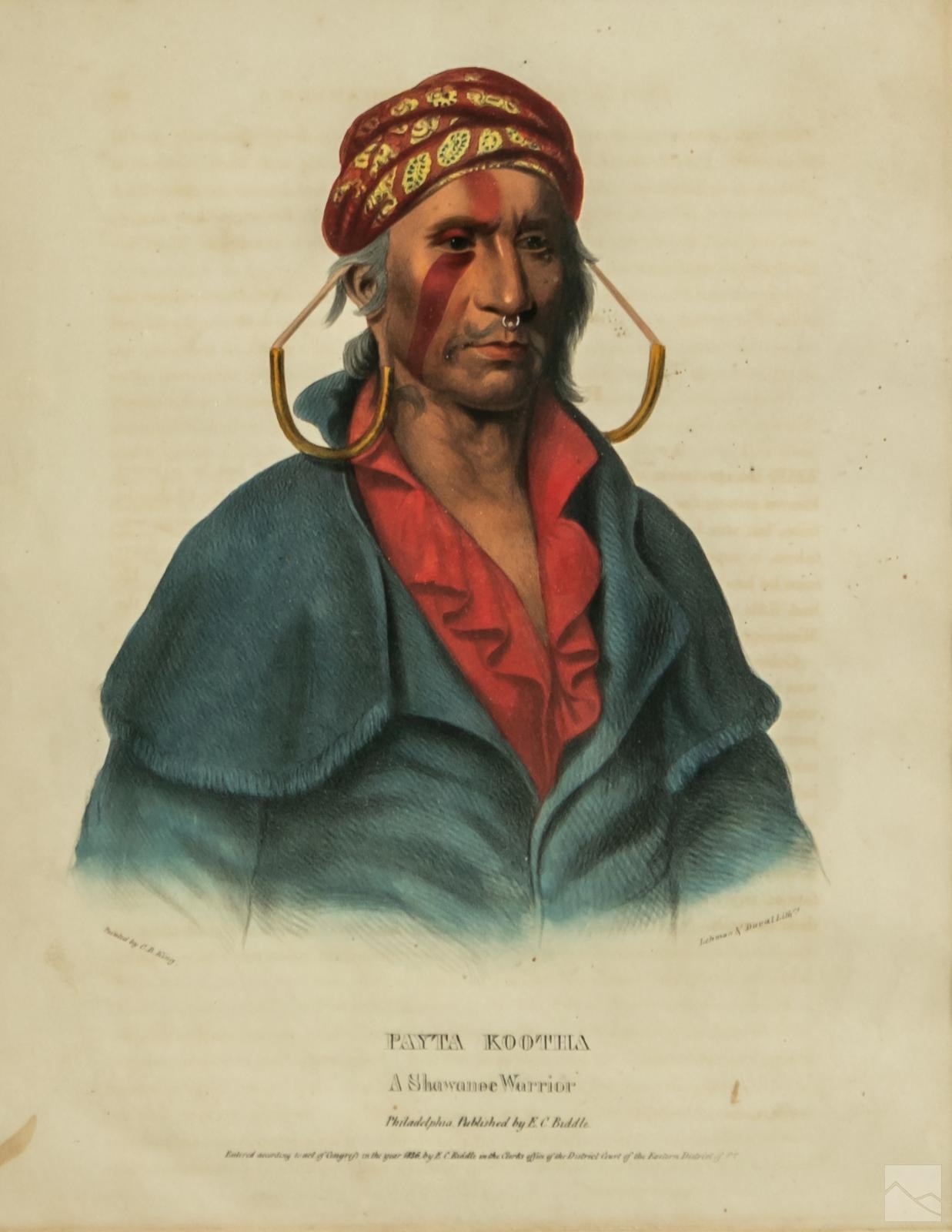 Charles Bird | Portrait of Native American Indian Payta Kootha (Flying ...