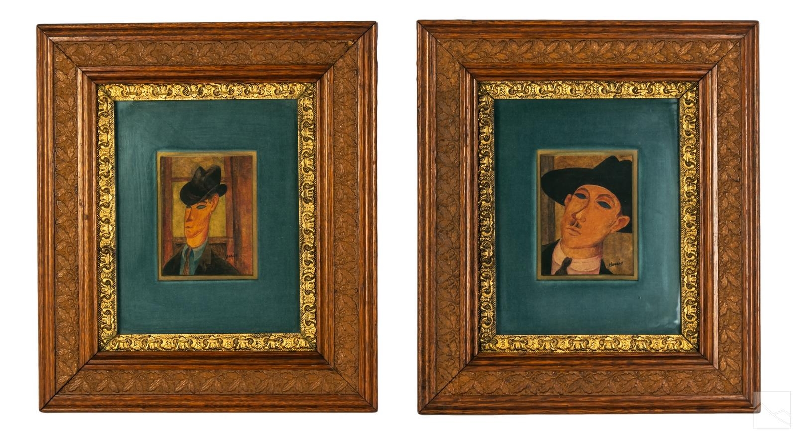 Amedeo Modigliani | Men with elongated faces (20th Century) | MutualArt