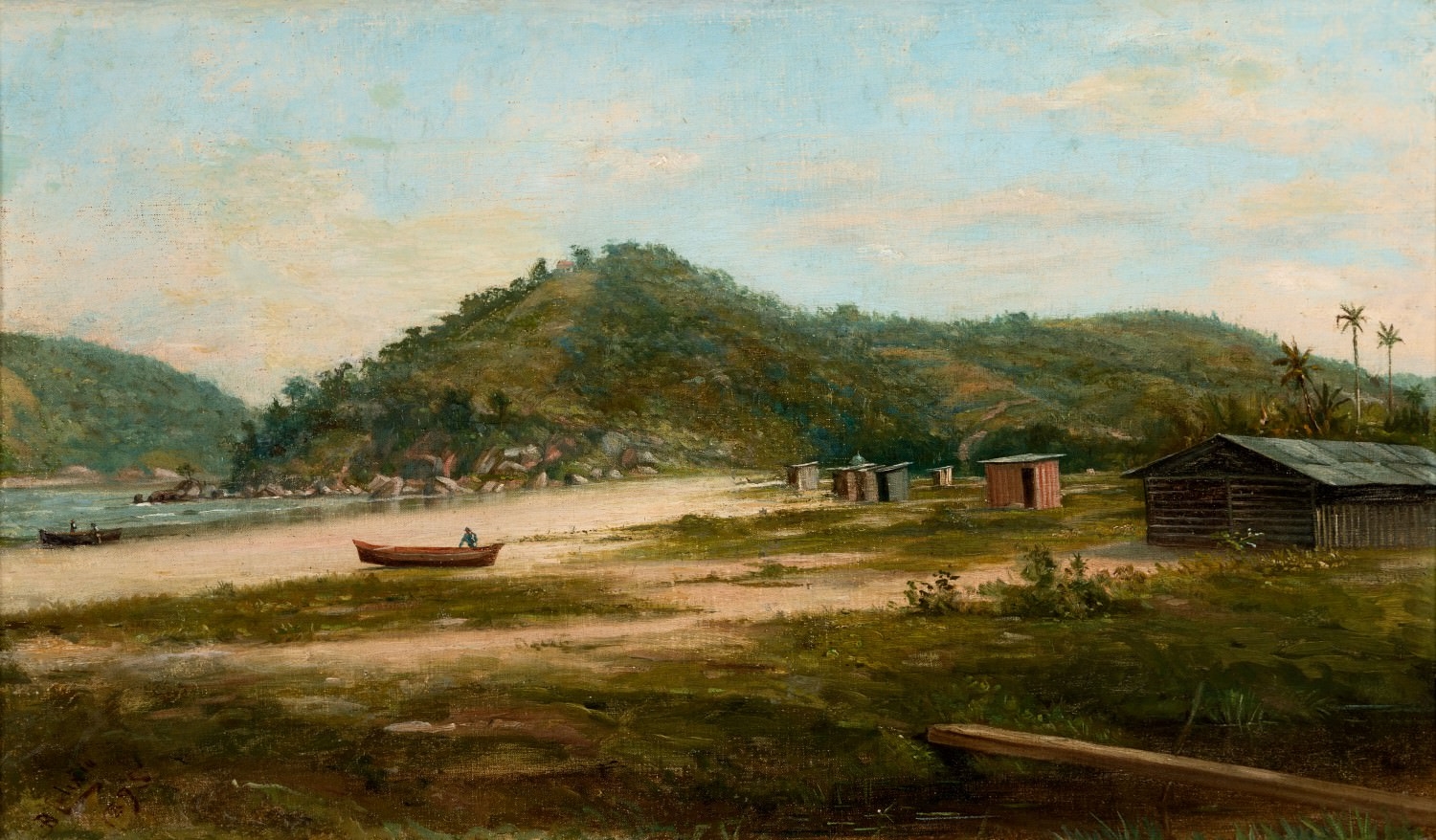 Benedito Calixto de Jesus | Praia do Gonzaguinha (1895) | MutualArt