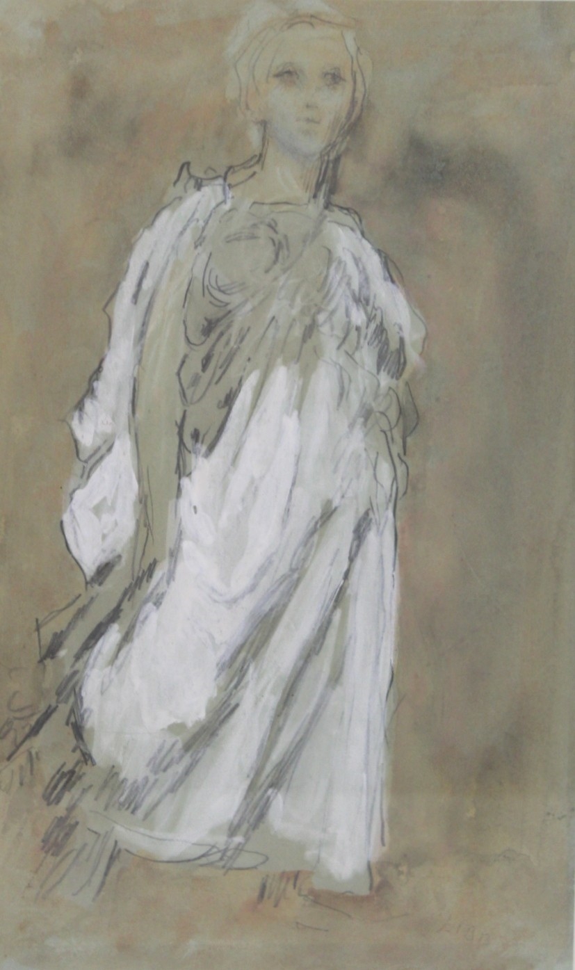 Hercules Brabazon Brabazon | Study of a female figure with classical ...