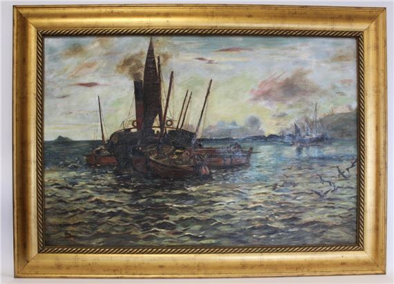Colin Hunter | 'The Herring Market At Sea' | MutualArt