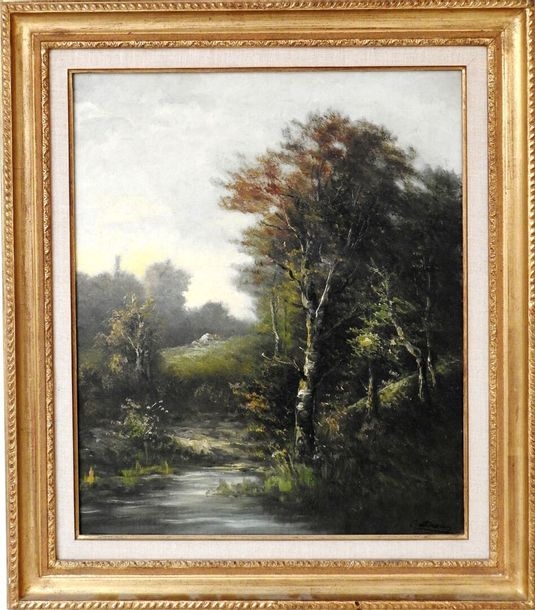 Henri Catrou | The tree near a river. | MutualArt