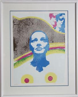 Mimmo Rotella | Portrait de Pierre Restany (1965) | MutualArt