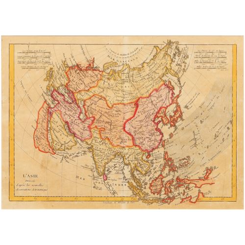 Rigobert Bonne | Map World Map including Asia (Circa 1770) | MutualArt
