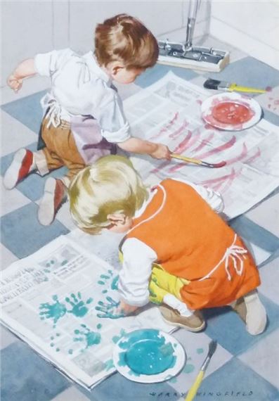 Harry Wingfield | Original Ladybird Books illustration depicting two ...