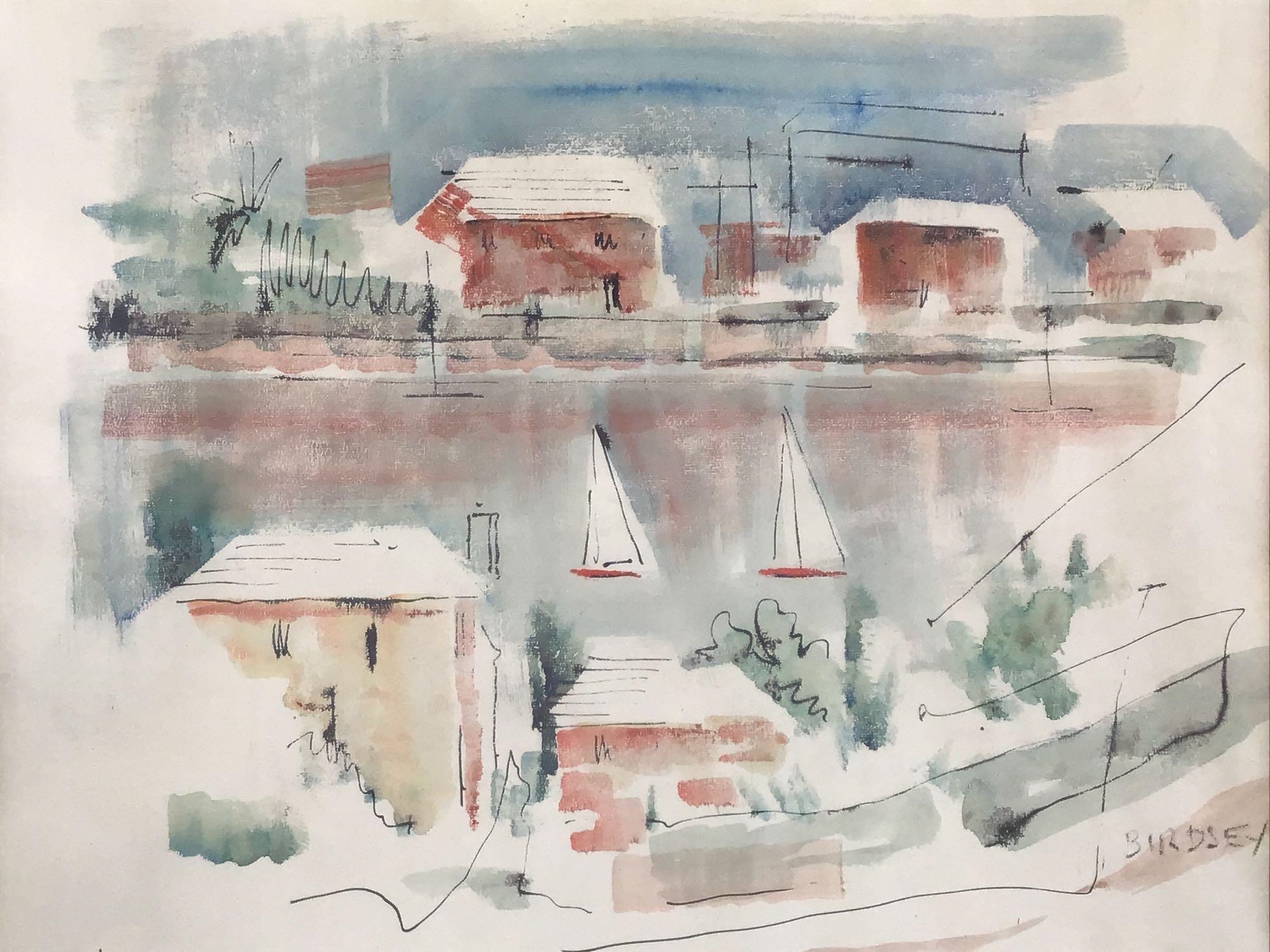 Alfred Birdsey | Water landscapes with figures and sailboats | MutualArt