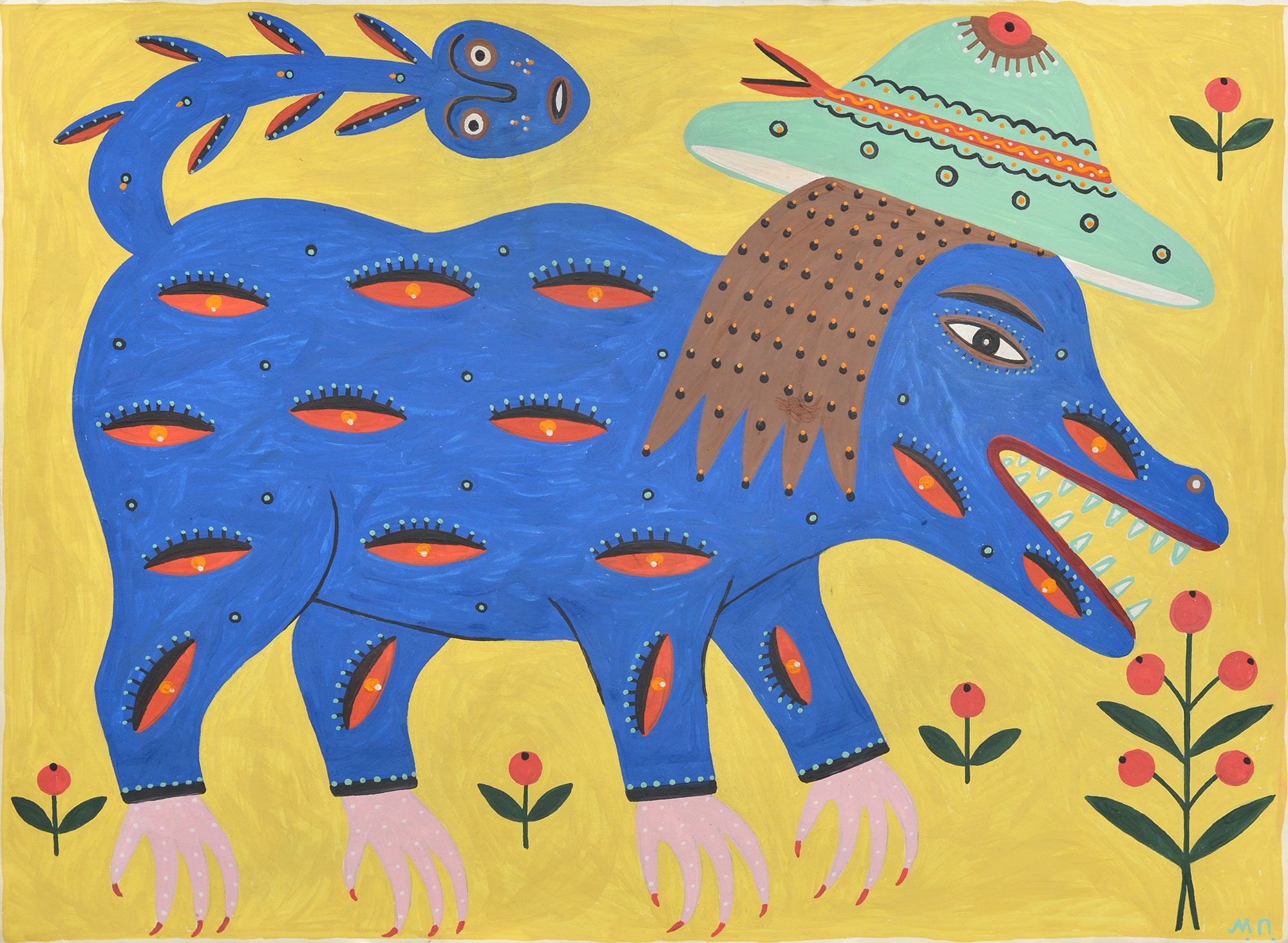 Maria Prymachenko | The Beast Loves Flowers (1988) | MutualArt