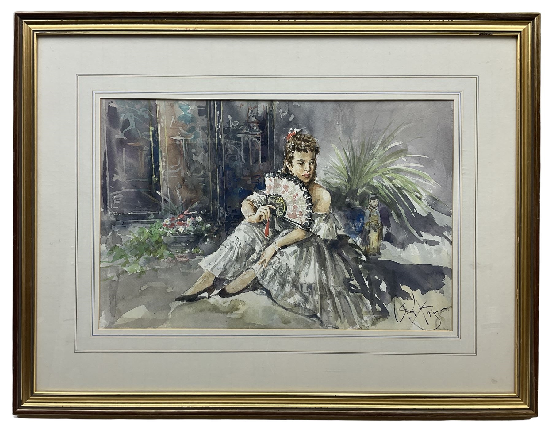 Gordon King | Seated Dancer with Fan | MutualArt