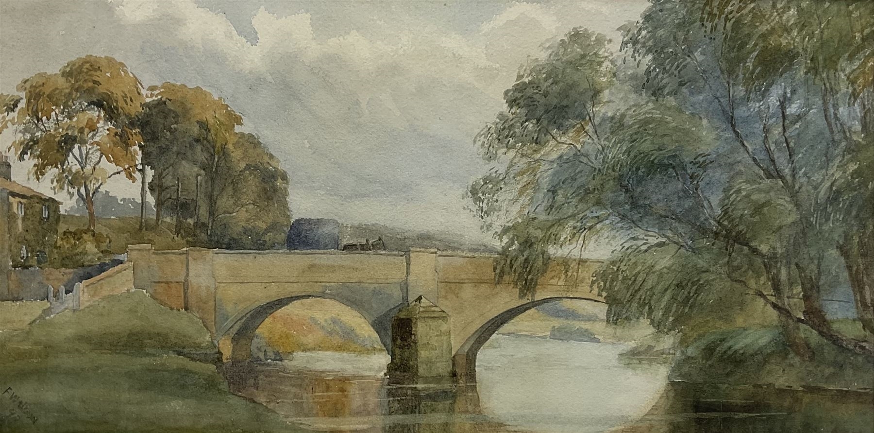 Frances Watson Sunderland | Bridge over the River Aire at Stockbridge ...