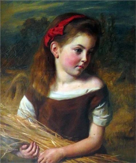 Archer James | Scottish artist Young girl in a field (1822 - 1904 ...