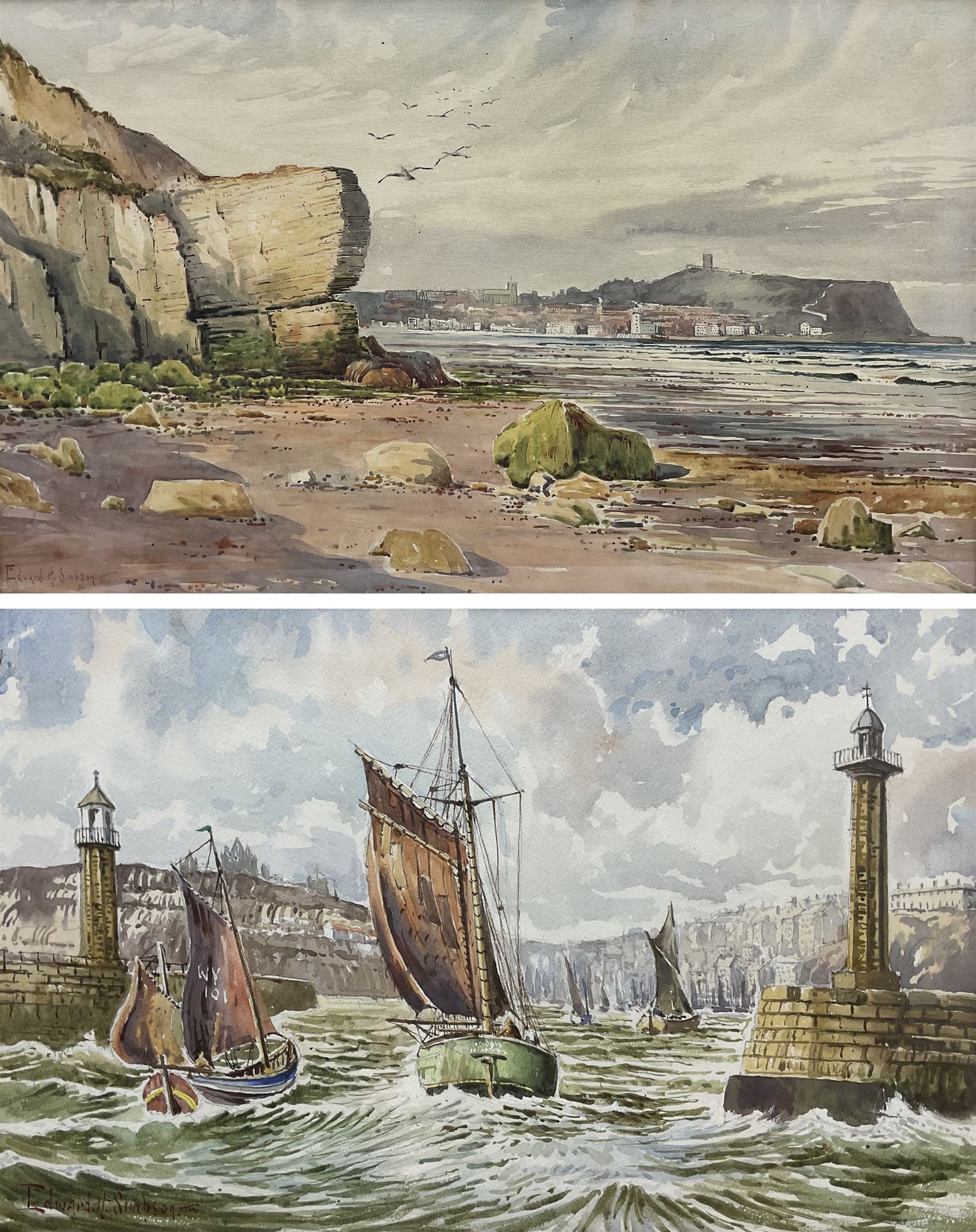 Edward H. Simpson | Scarborough South Bay and Whitby Harbour | MutualArt