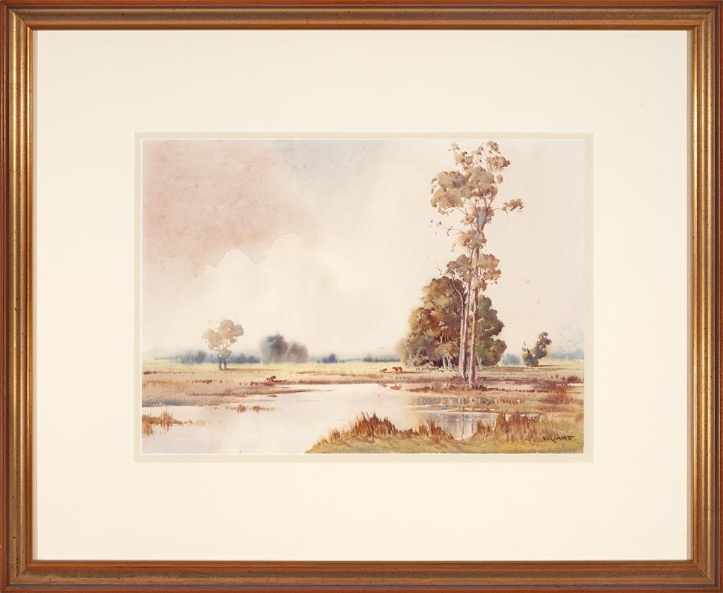 Victor Robert Watt | Gum Tree by a Pond | MutualArt