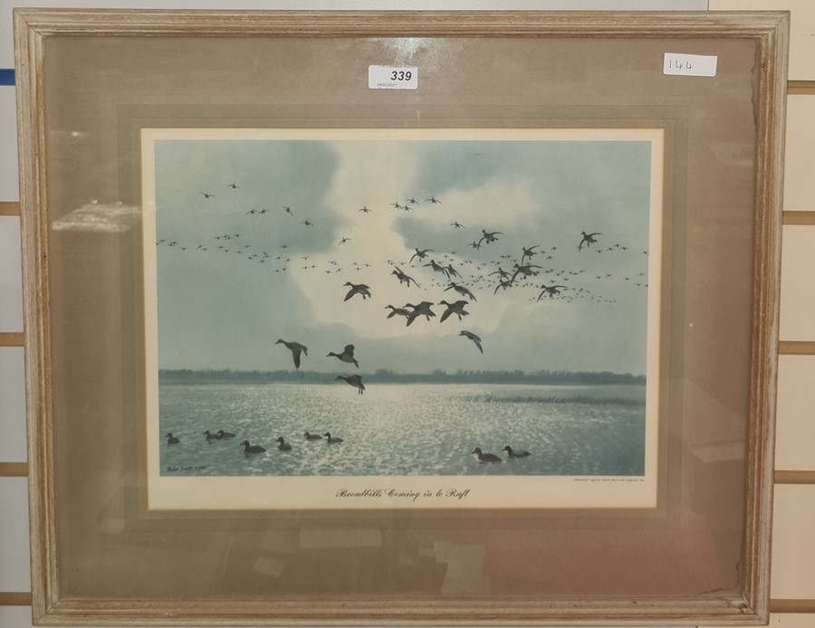 Peter Markham Scott | Mallards Jumping (1952) | MutualArt