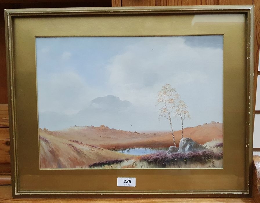 James Greig | early 20th century Watercolour and gouache Moorland scene ...