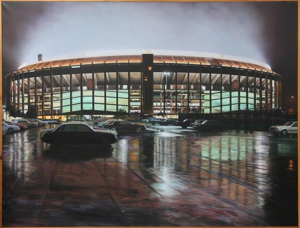Fred Danziger | Large Oil Painting Veteran's Stadium (1989) | MutualArt