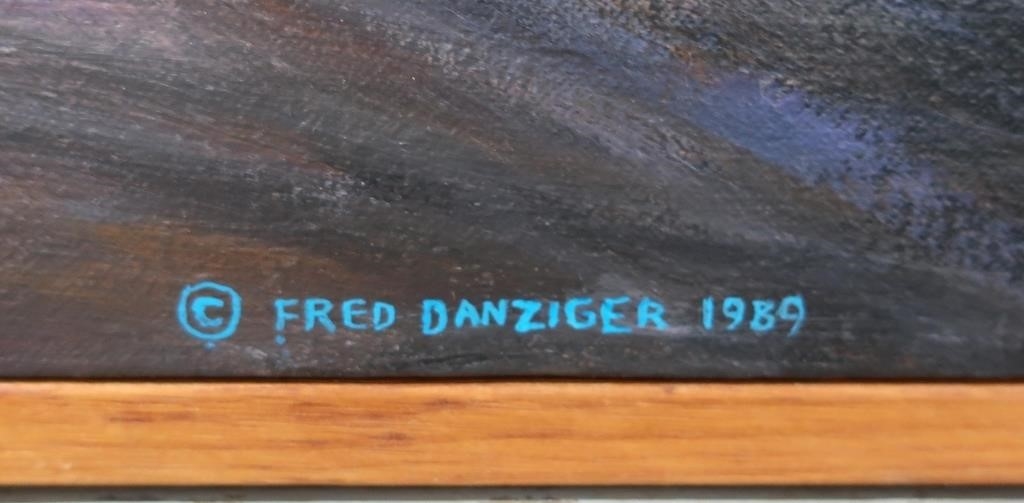 Fred Danziger | Large Oil Painting Veteran's Stadium (1989) | MutualArt