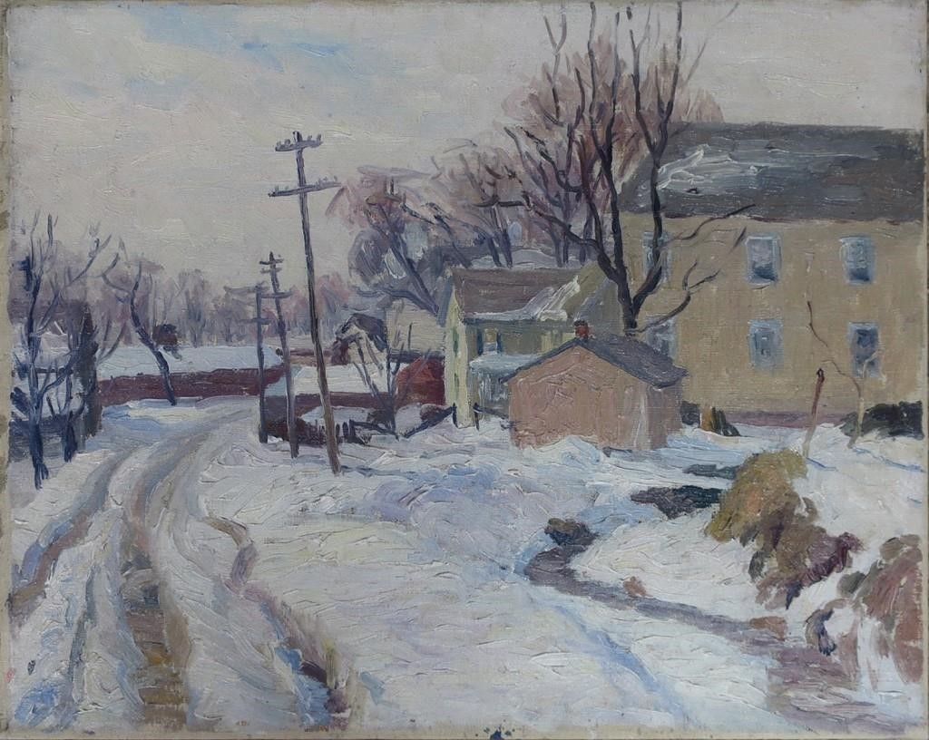 Howard Ellis | Pennsylvania Impressionist Snowscape | MutualArt