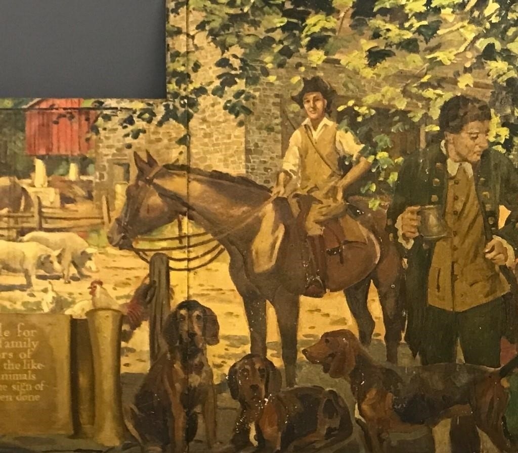 John R. Peirce | Oil on Masonite 2-Panel Mural | MutualArt
