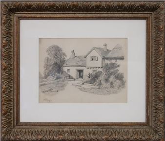 Edward Seager | Pencil Drawing of a Cottage | MutualArt