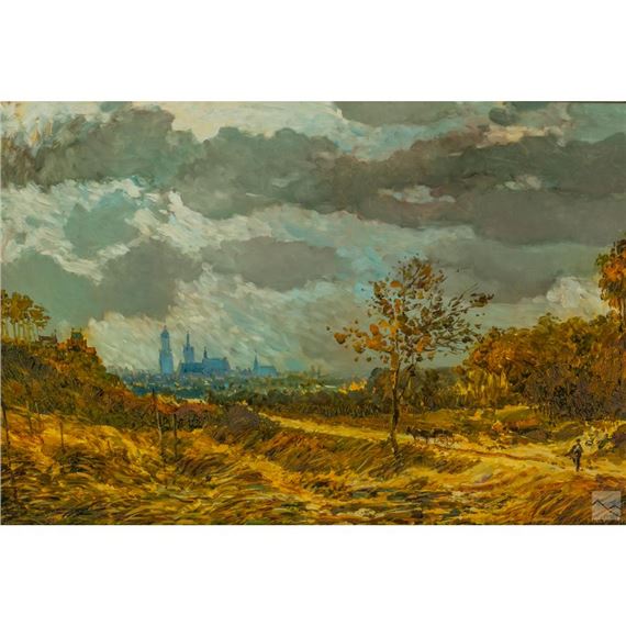 George Malva | VILLAGE LANDSCAPE (1984) | MutualArt