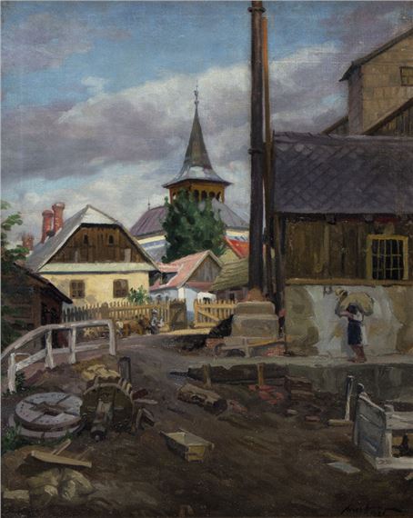 Gyula Kövér | Mill Courtyard (1921) | MutualArt