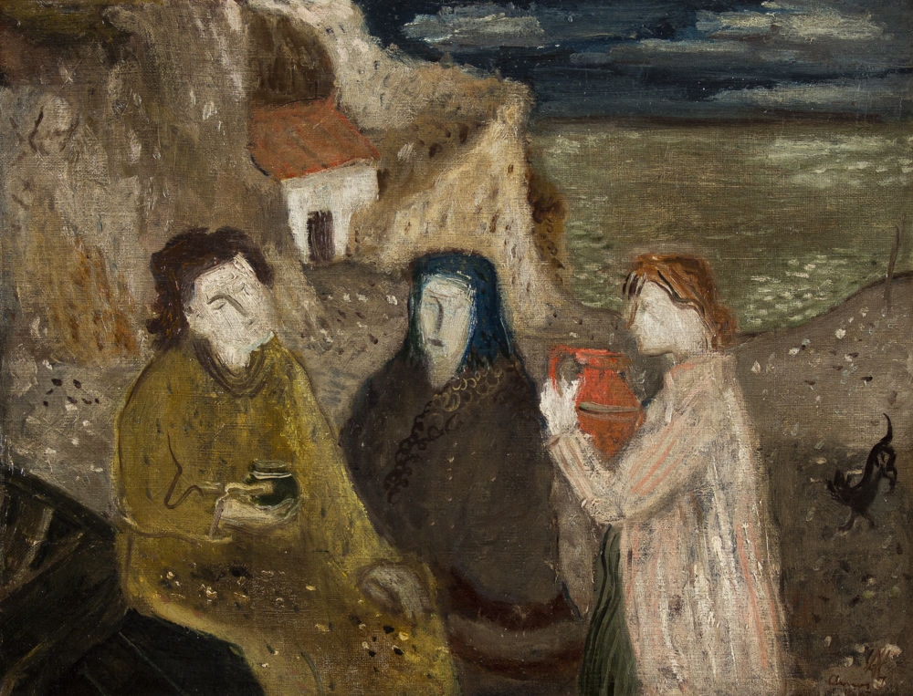 Imre Ámos | Chatting (1934) | MutualArt
