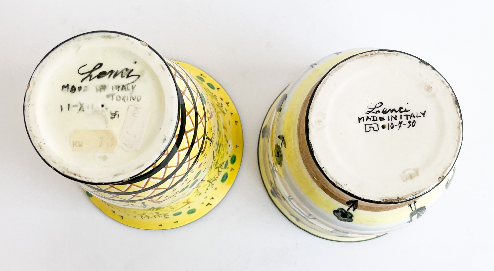 Lenci | Italian Ceramic Footed Vases | MutualArt