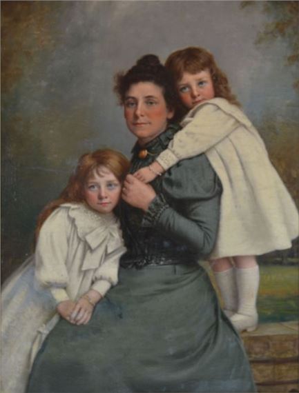 Florence Ada Fuller | Portrait of Deborah Vernon Hackett and her two ...