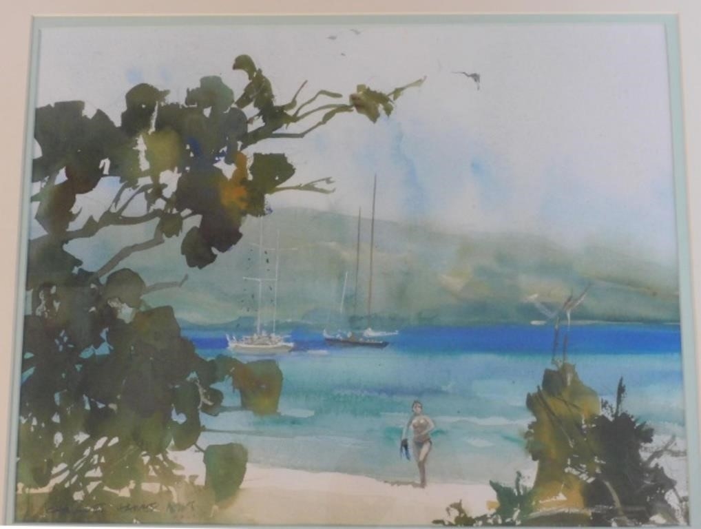 Charles M. Hawes | A beach scene in the West Indies with a topless ...