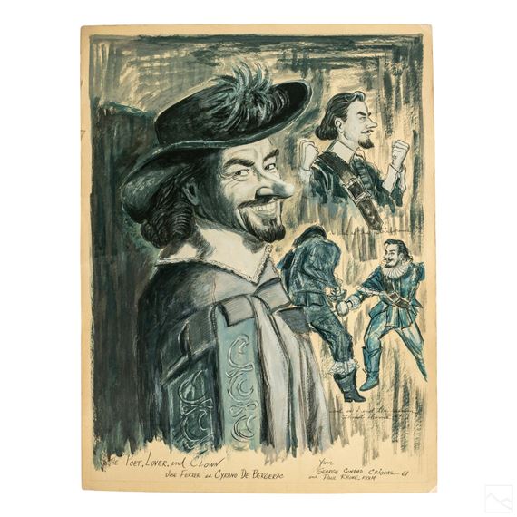 George Crionas | A illustration of the actor Jose Ferrer as Cyrano De ...