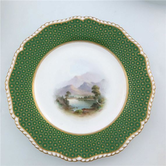 Harry Davis | A scene painted part dessert service (1902) | MutualArt