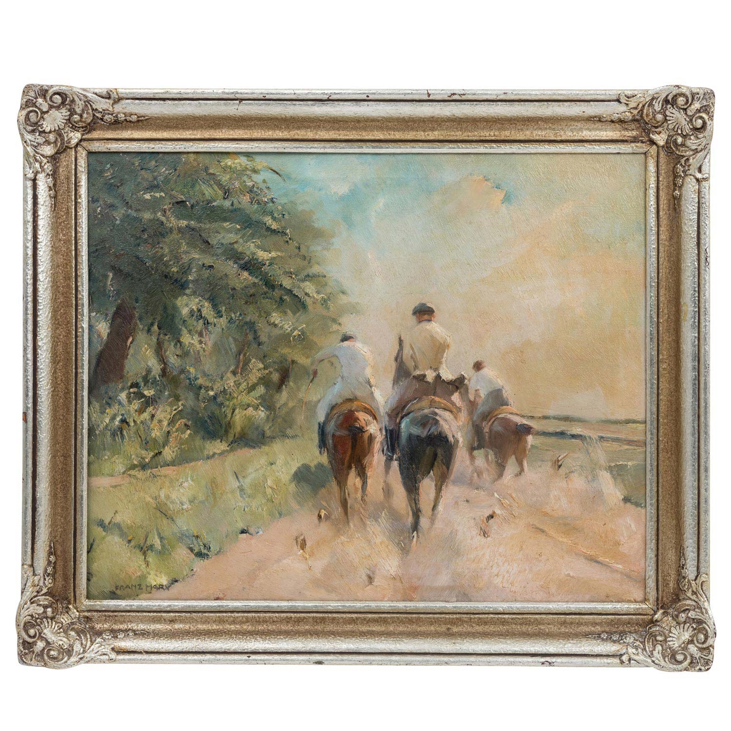 Franz Marx | Three men riding out | MutualArt