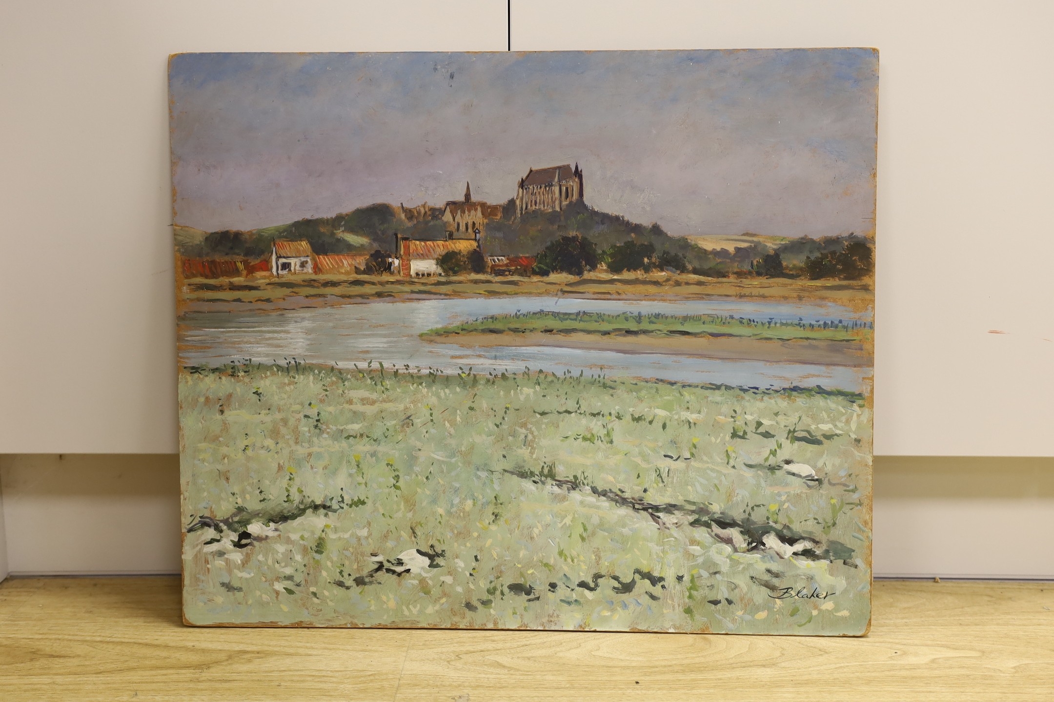 Michael Blaker | - Lancing College from the river Arun | MutualArt
