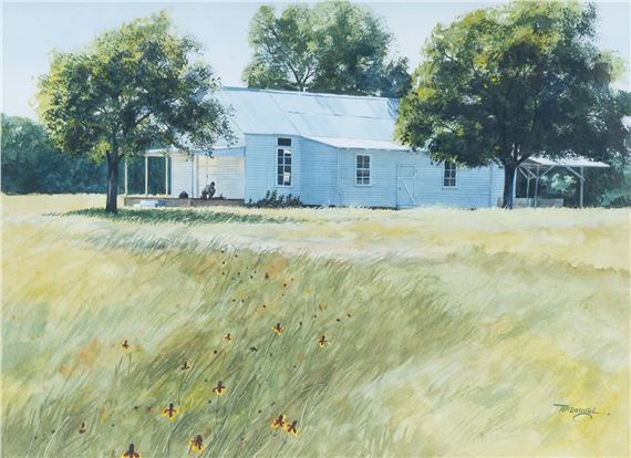 Ivan Ellis McDougal | White Farmhouse | MutualArt