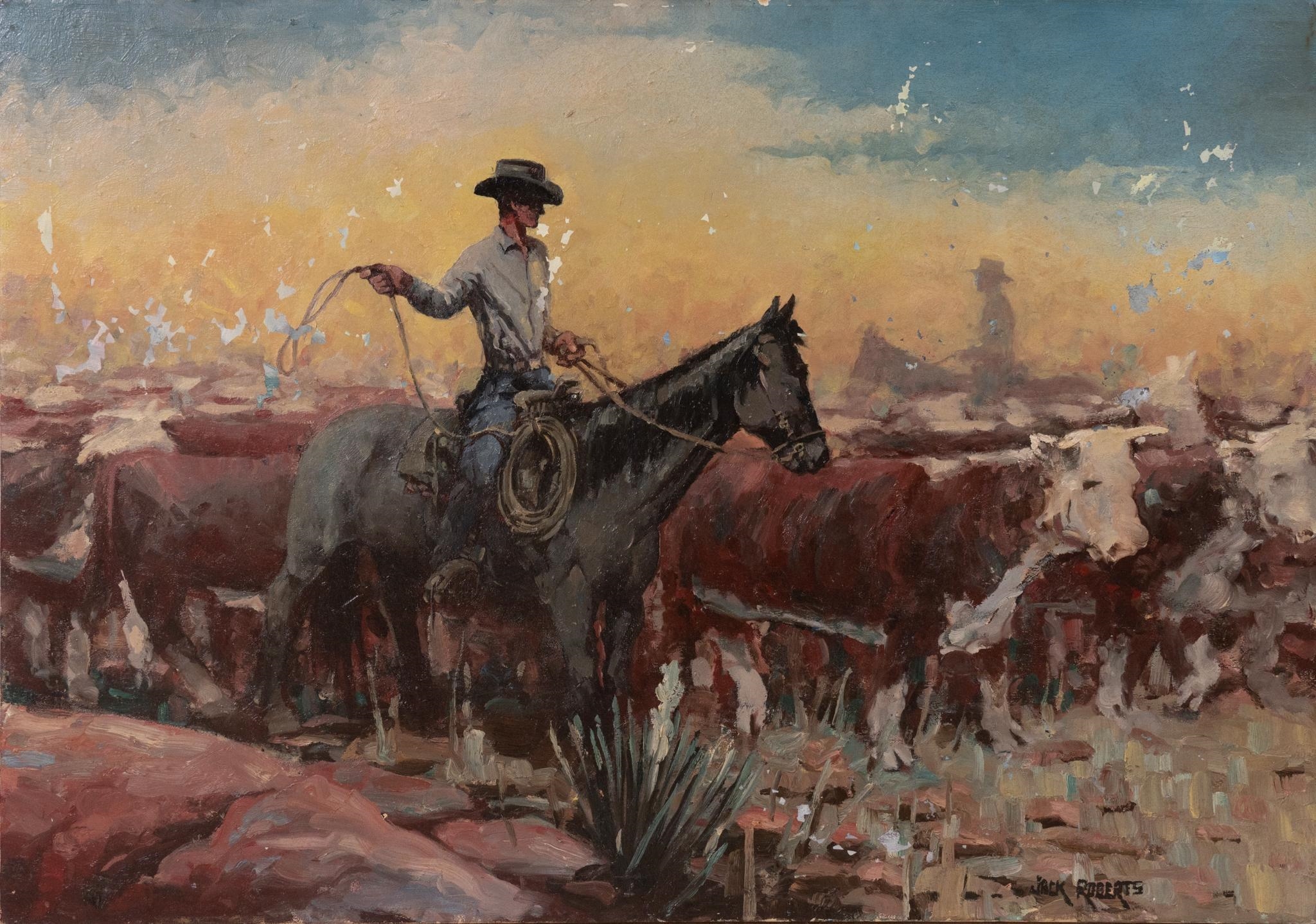 Jack Roberts | Cowboy Scene | MutualArt