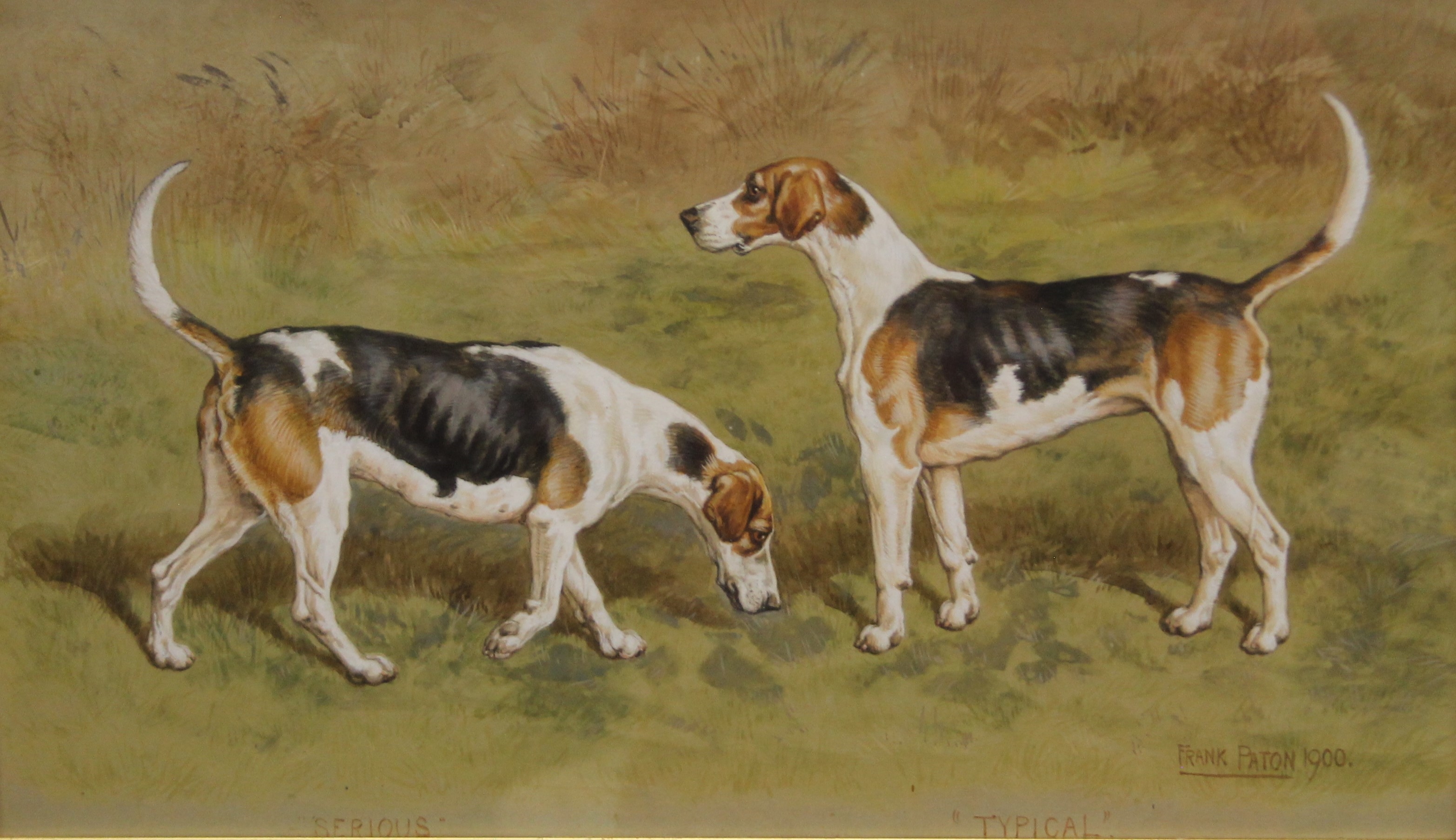 Frank Paton | Studies of two Foxhounds (1900) | MutualArt